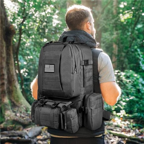 Bags | Mens Tactical Backpack Rucksack Assault Pack Detachable Molle ...